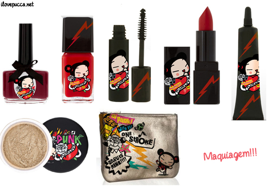 Linha Pucca Punk Love versão 2 - I Love Pucca